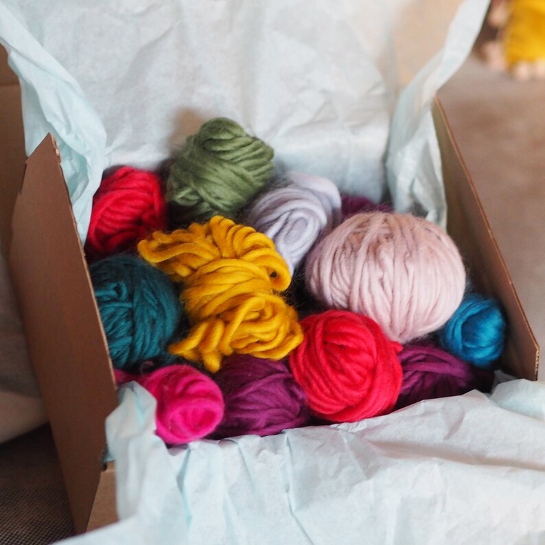 Box of Balls - Selection of Merino Wool Balls, Various Colours - Etsy