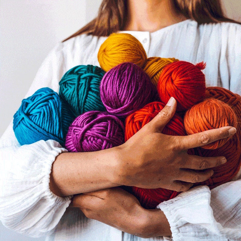 Rainbow Super Chunky Yarn Bundle - Etsy
