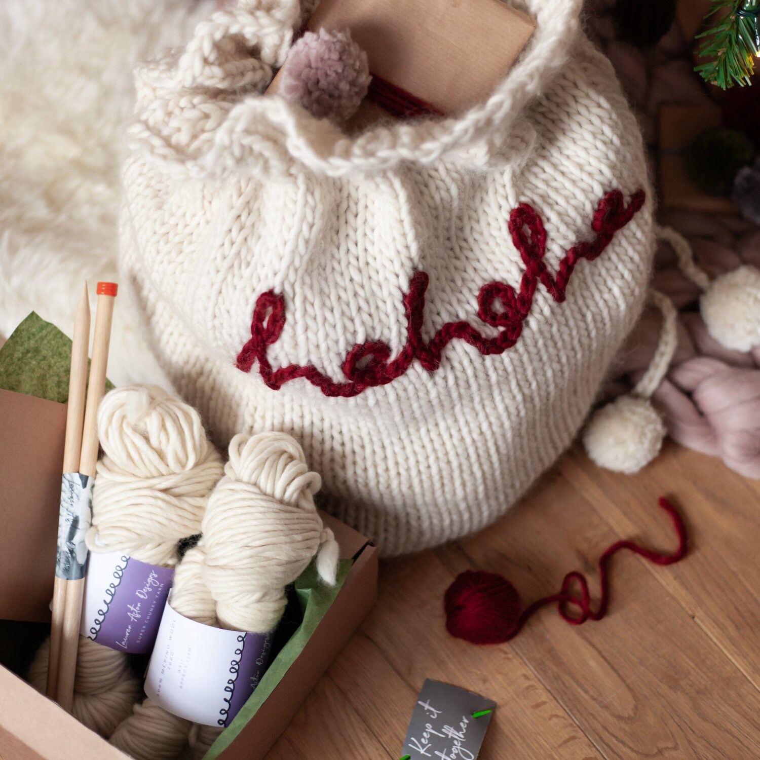 Knit Kit - Super Chunky Santa Sack - Make Your Own Christmas Sack ...