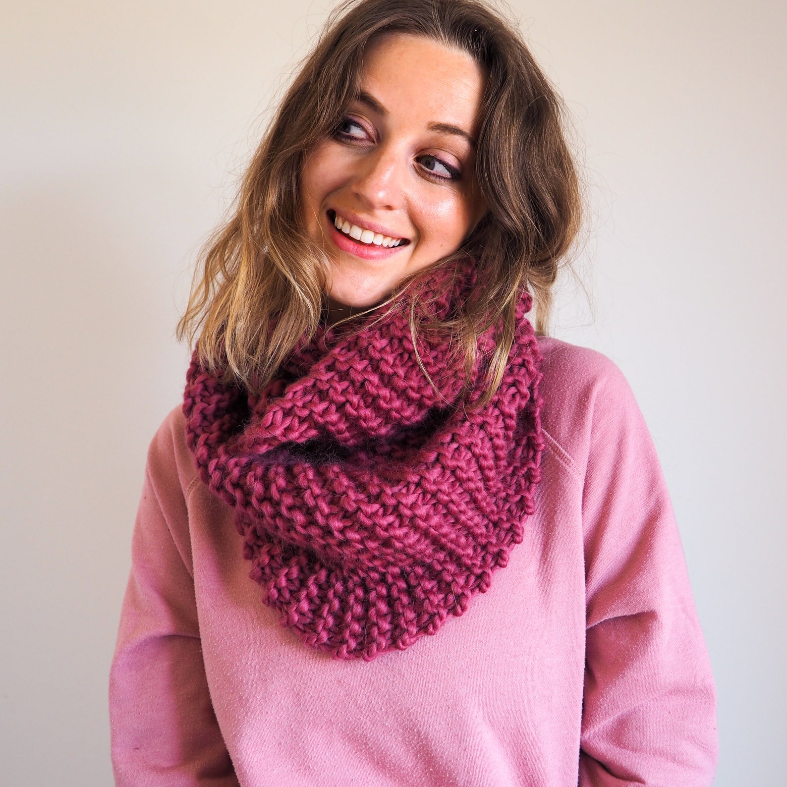 Beginners Knit Kit - Knit Your Own Super Chunky Scarf or Snood - Chunky ...