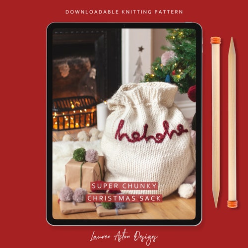 Knitting Pattern Jumbo Knitted Santa Sack How to Knit a - Etsy