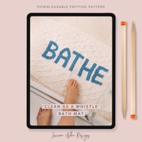 Rug Knitting Pattern PDF, Waves. Beginners Bath Mat Knitting Pattern ...