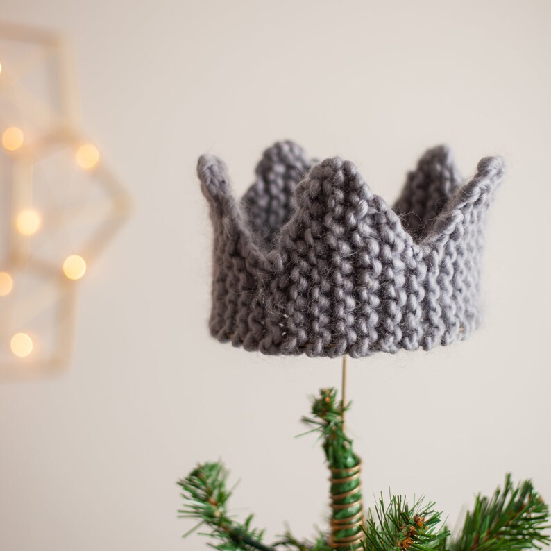 Knit Kit Crown Christmas Tree Topper Make Your Own Festive - Etsy