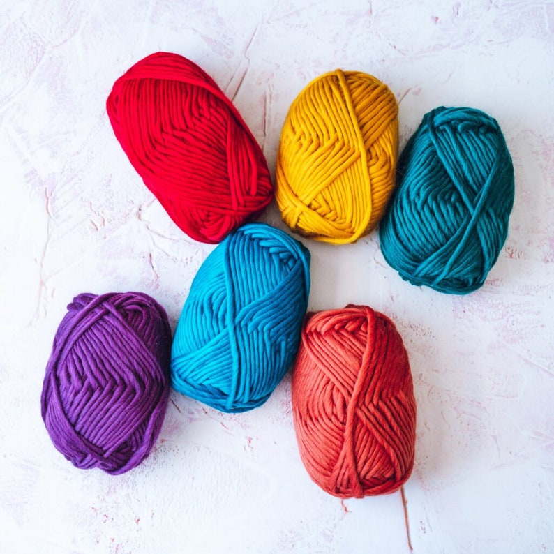 Rainbow Super Chunky Yarn Bundle | Etsy