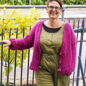 Knit Kit - 'button (kn)it Up' Knitted Cardigan for Beginners - Etsy