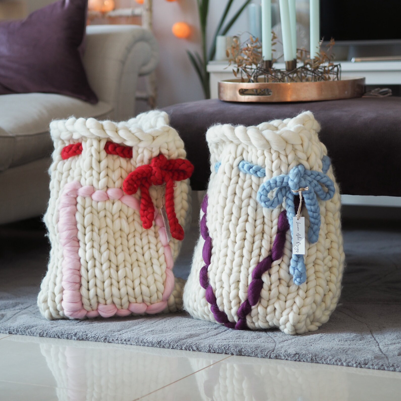 Knitting Pattern Jumbo Knitted Santa Sack How to Knit a - Etsy UK