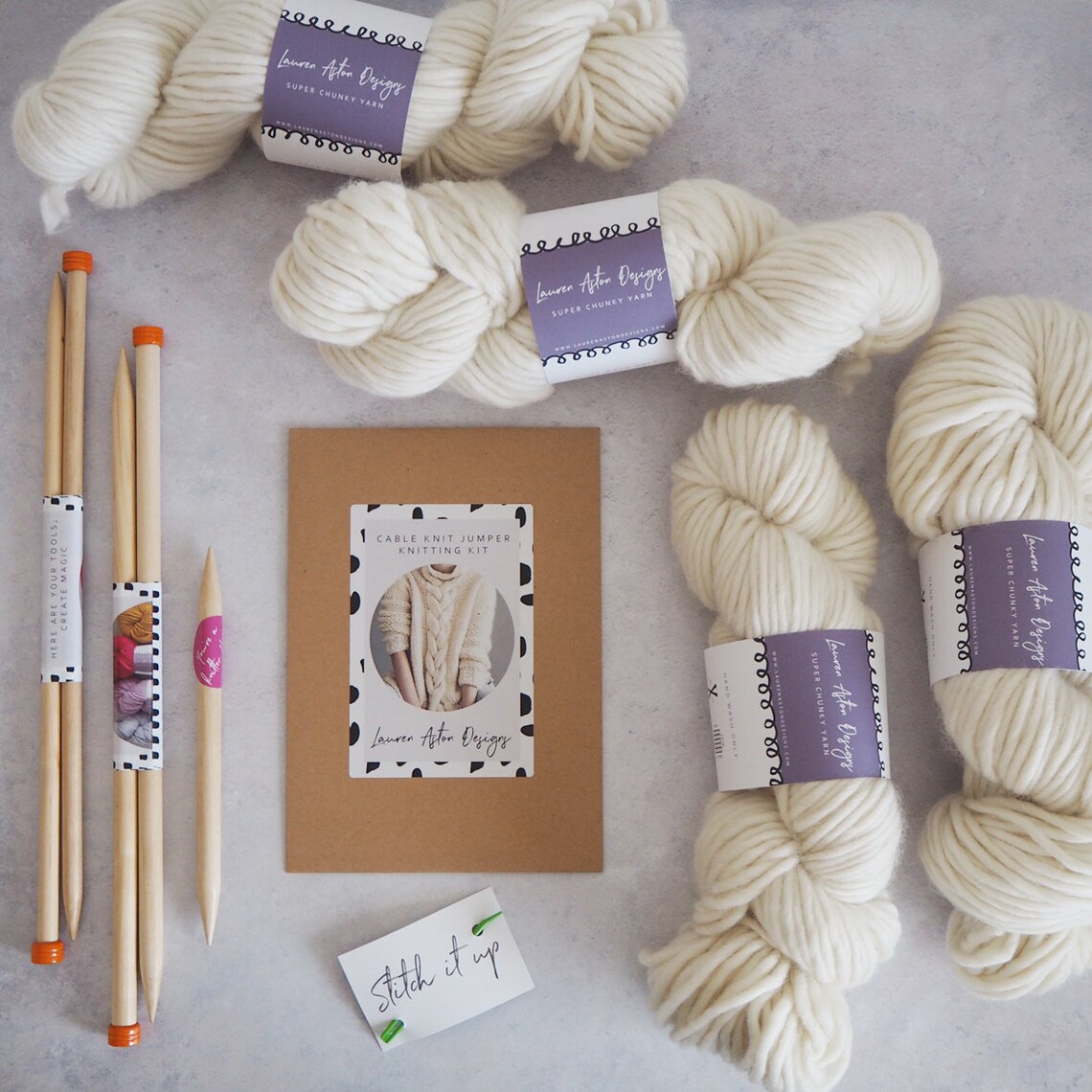 Knit Kit Chunky Cable Knit Jumper Make Your Own Super - Etsy