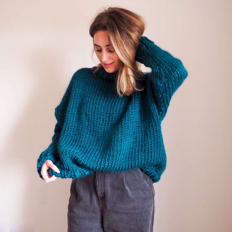 Knit Kit 'roll With It' Jumper Roll Necked Jumper - Etsy