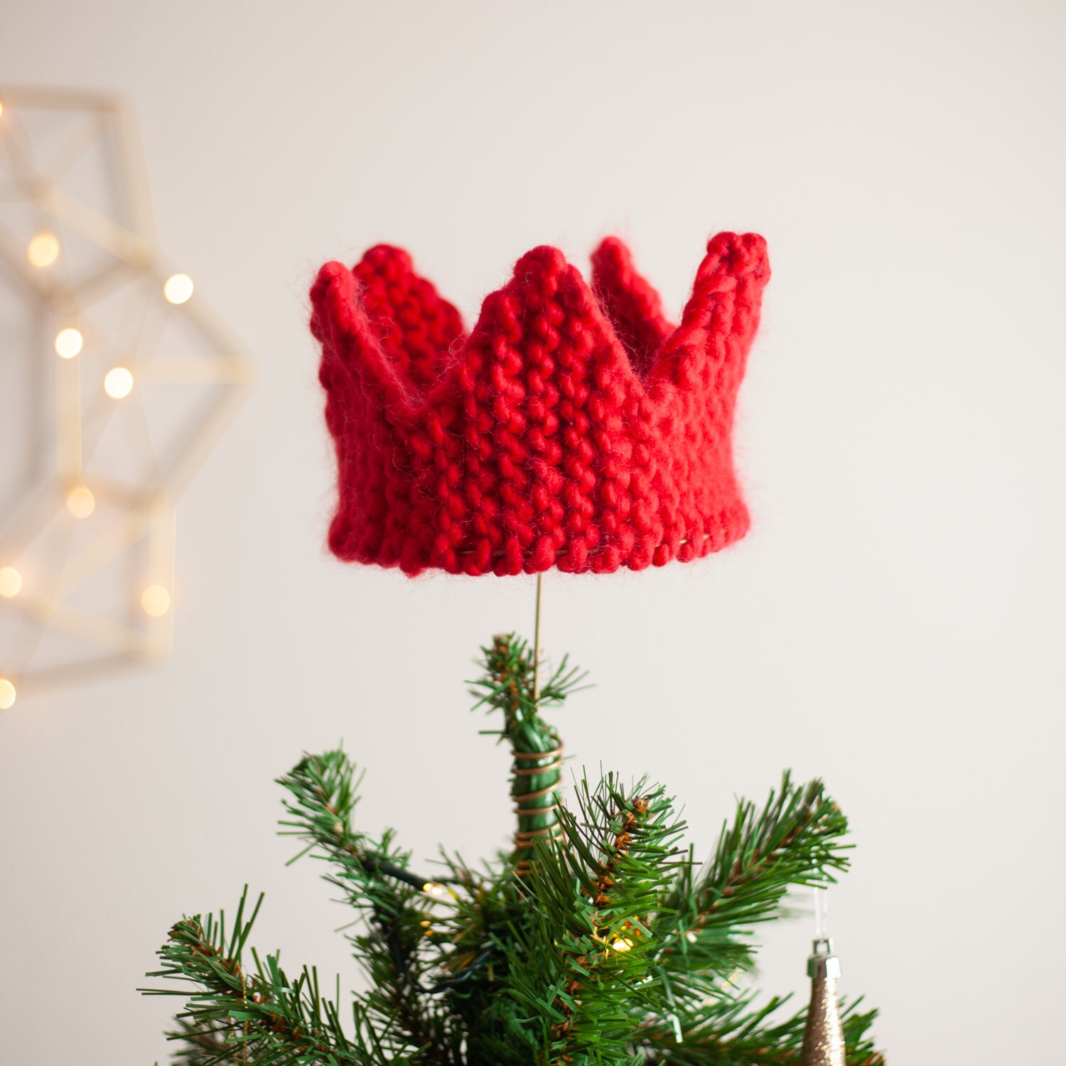Knit Kit Crown Christmas Tree Topper Make your own festive | Etsy