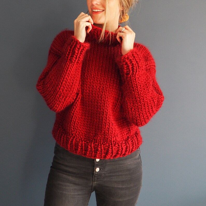 Knitting Pattern 'Roll with it' Knitted Jumper | Etsy