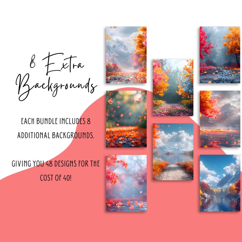 Stunning Seasonal Digital Backgrounds Bundle: Vibrant Spring Blossoms ...