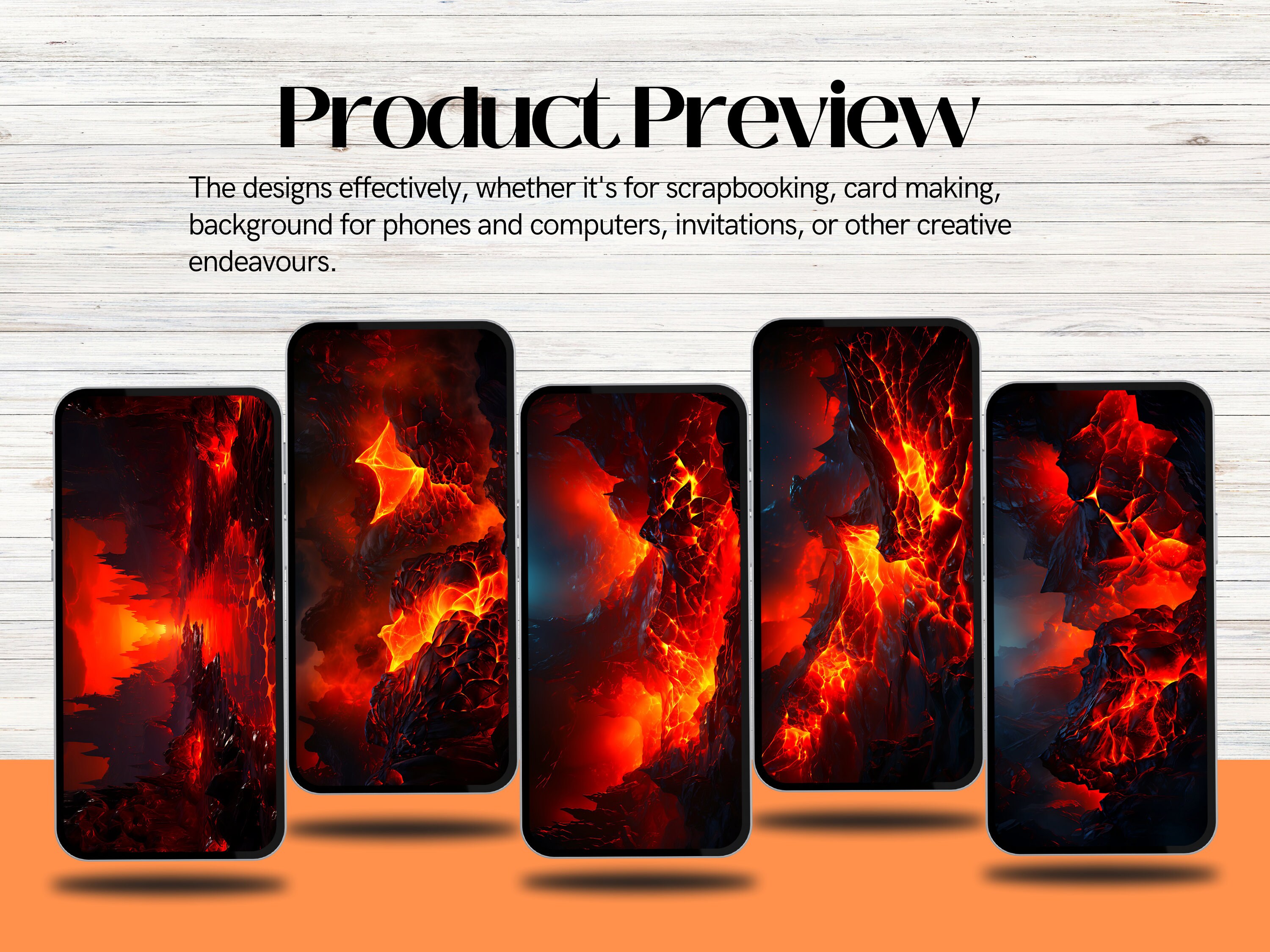 Fiery Fusion: 60 Lava Backgrounds + 120 Designs - Etsy Listing With ...
