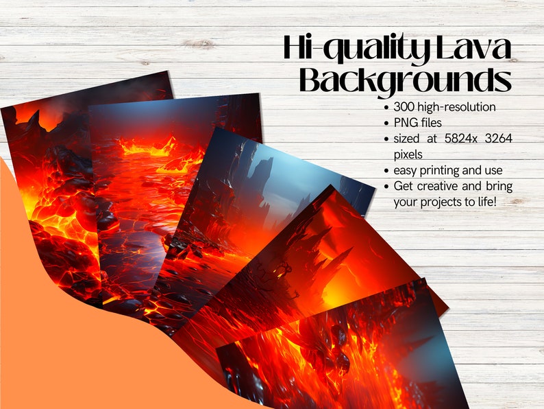 Fiery Fusion: 60 Lava Backgrounds + 120 Designs - Etsy Listing With ...