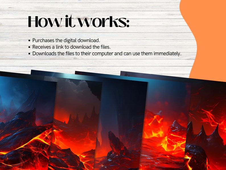 Fiery Fusion: 60 Lava Backgrounds + 120 Designs - Etsy Listing With ...