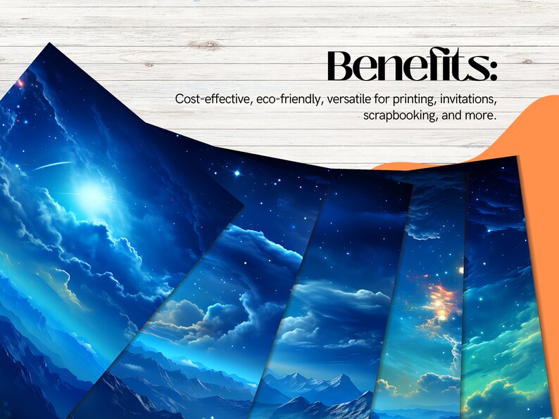 Stellar Splendor: 120+ Night Sky Backgrounds - Etsy Listing With Free ...