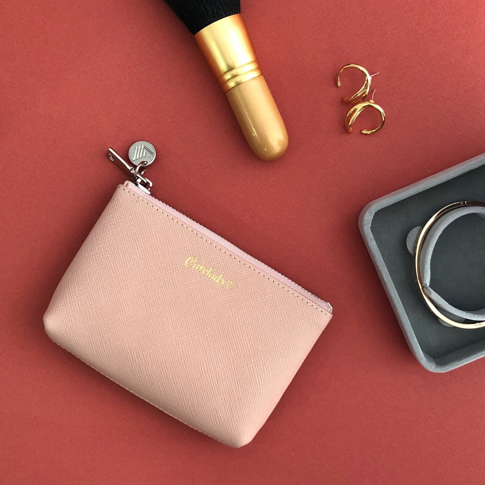 Monogram Pouch Personalized Zipper Pouch Monogram Coin | Etsy