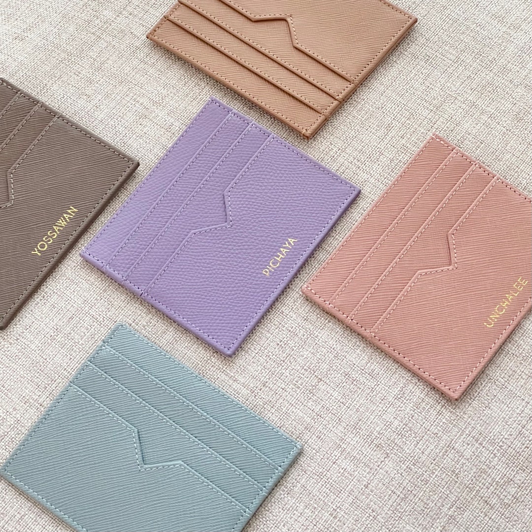 Personalized Card Holder - Monogram Card Holder - Personalized Leather ...