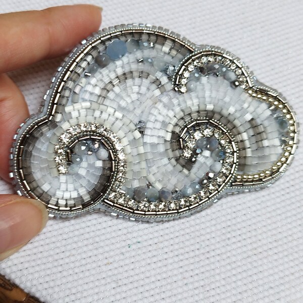 Beaded Brooch - Etsy