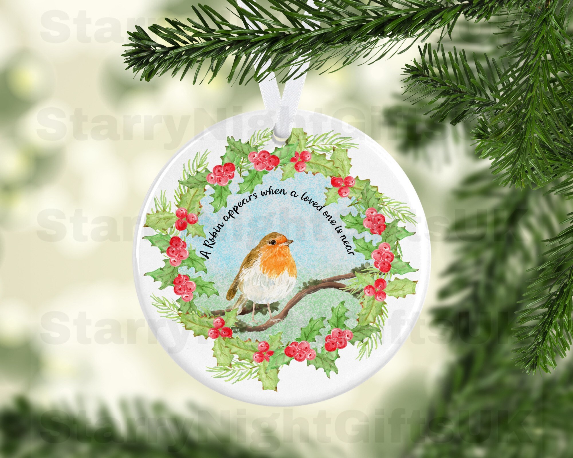 Robins appear hanging ornament robin appears when a loved one - Etsy 日本
