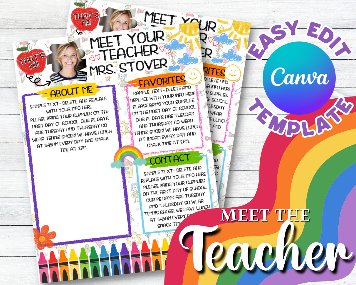 Meet the Teacher Editable & Customizable Back to School Flyer | Teacher ...