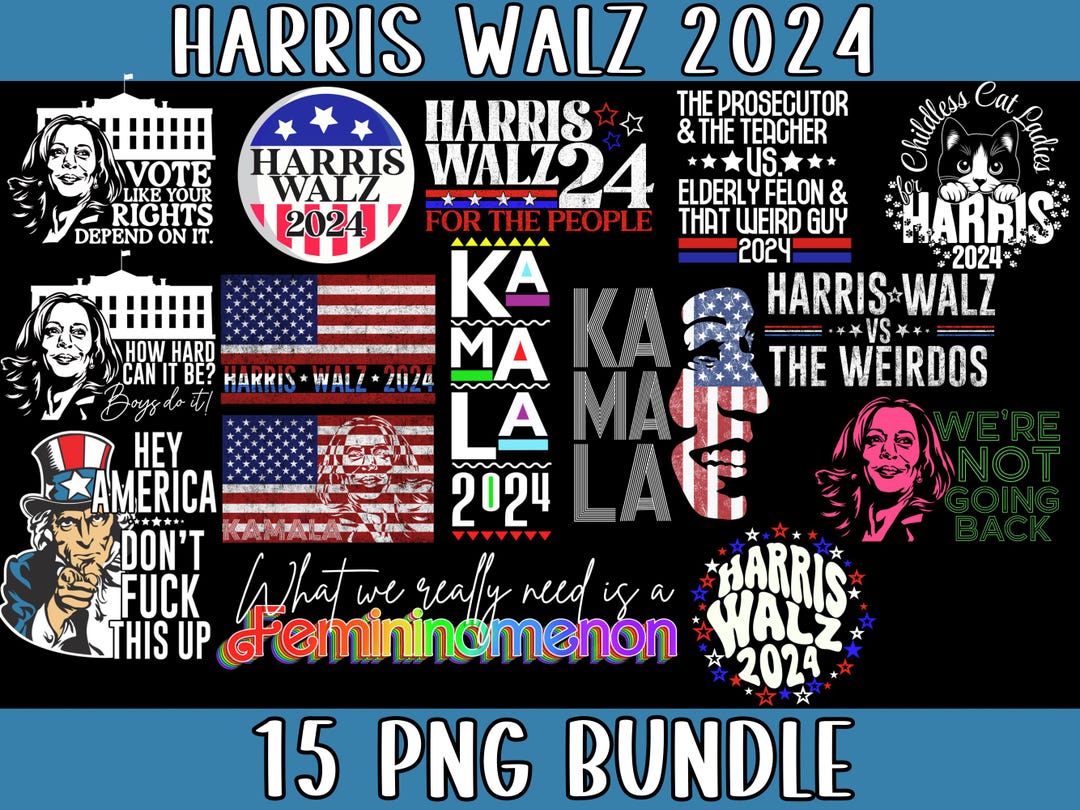 Harris Walz 2024 Digital Design Bundle – Kamala Harris & Tim Walz ...