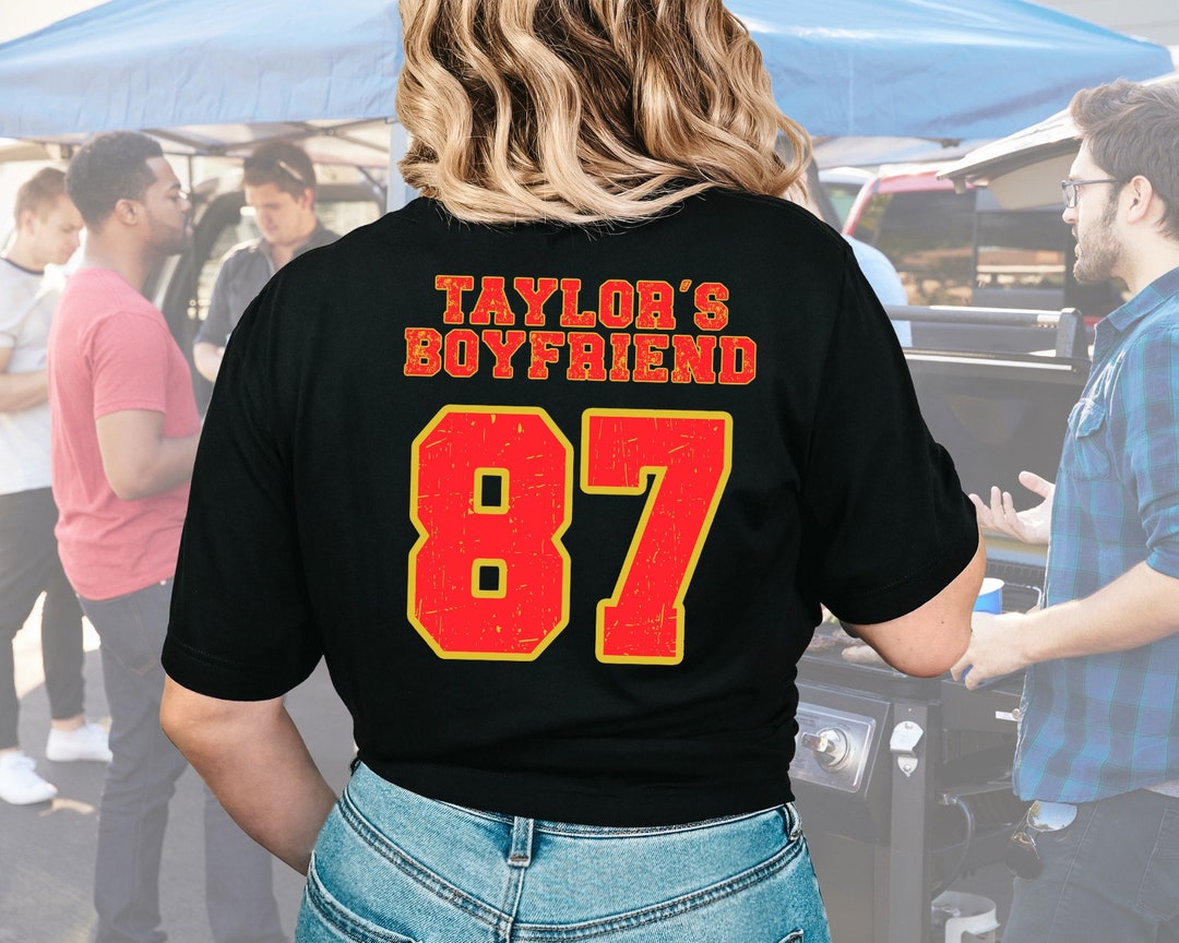 Taylors Boyfriend Jersey 87 Kansas City Chiefs Football Travis Kelce ...