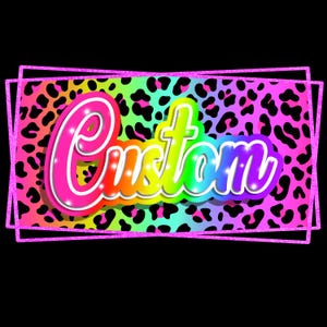 Custom Lisa Frank Inspired PNG Design, Rainbow Leopard | Sublimation ...