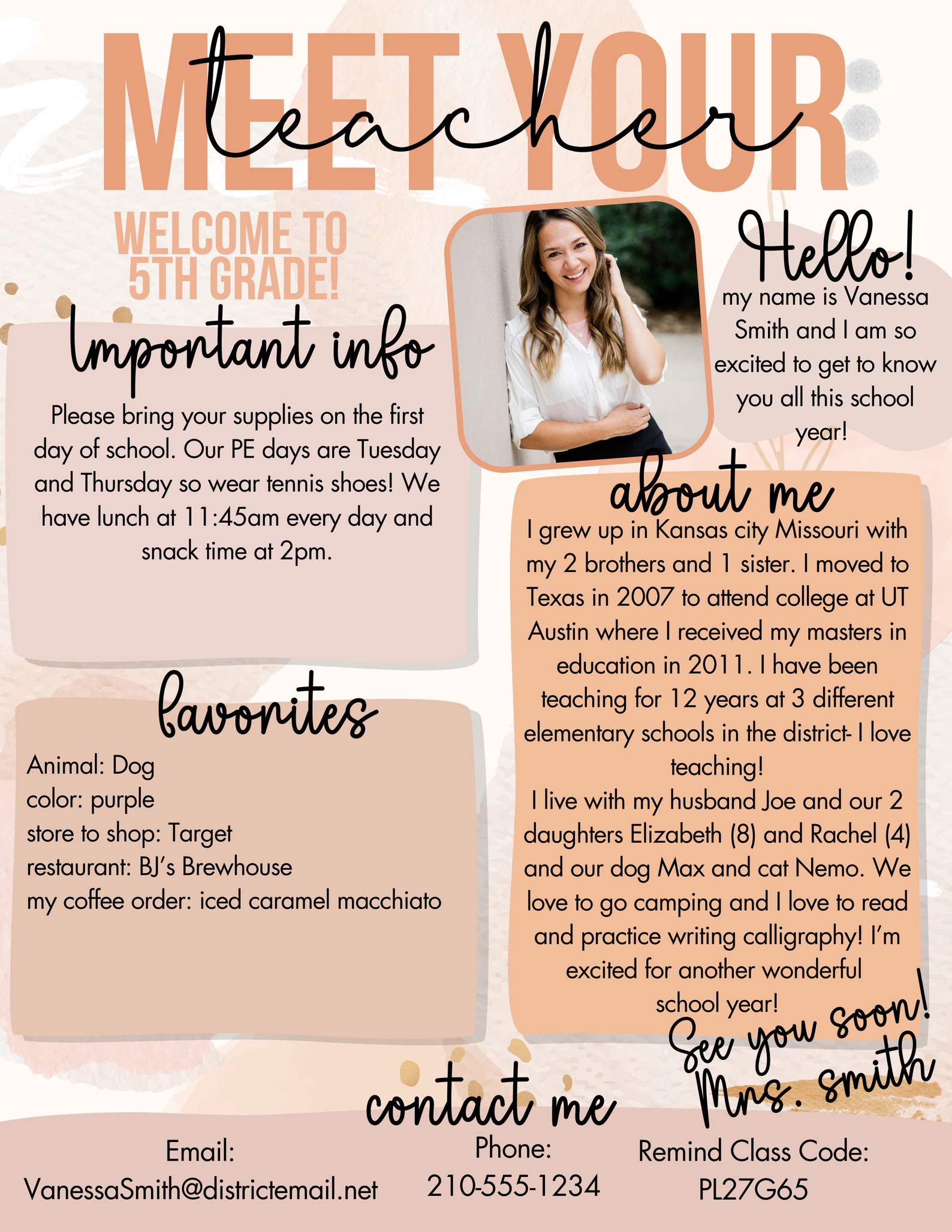 Meet the Teacher Editable & Customizable Back to School Flyer - Etsy