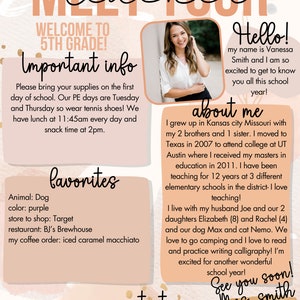 Meet the Teacher Editable & Customizable Back to School Flyer | School ...