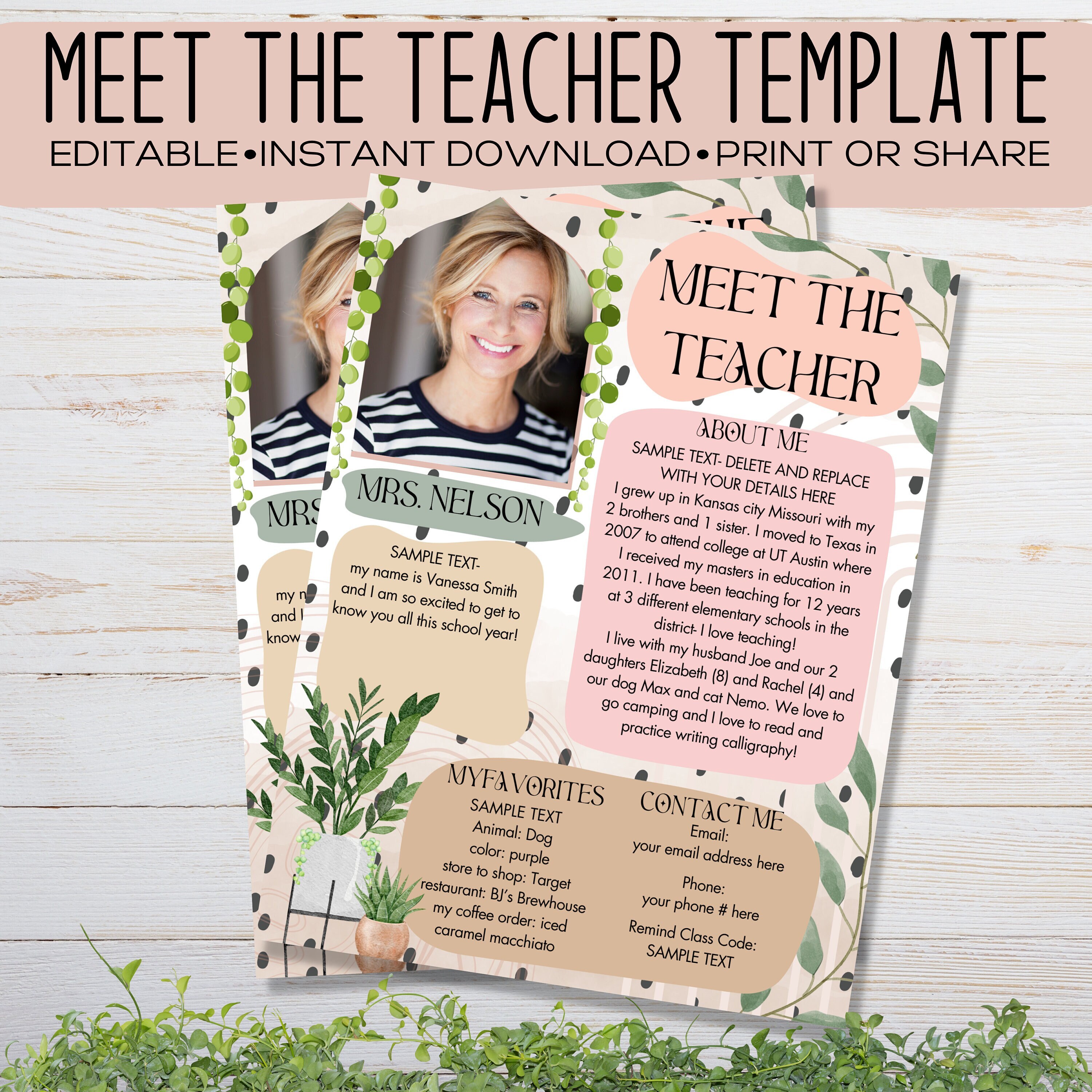 Meet the Teacher Editable & Customizable Back to School Flyer | Teacher ...