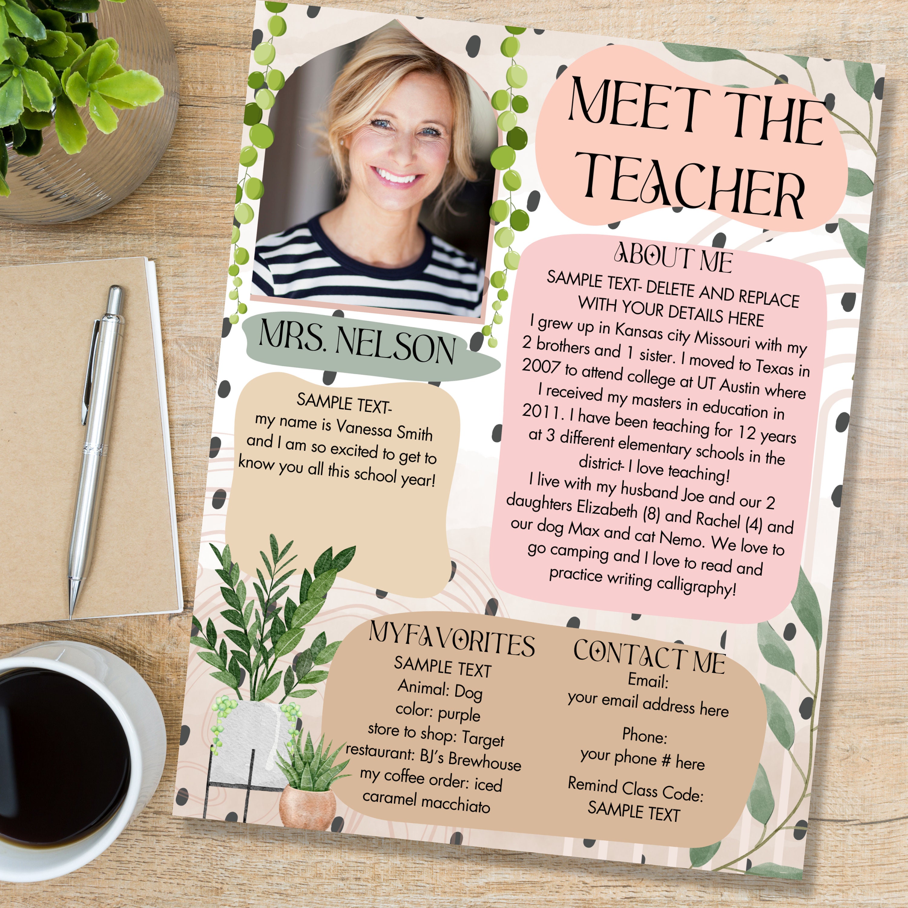 Meet the Teacher Editable & Customizable Back to School Flyer | Teacher ...
