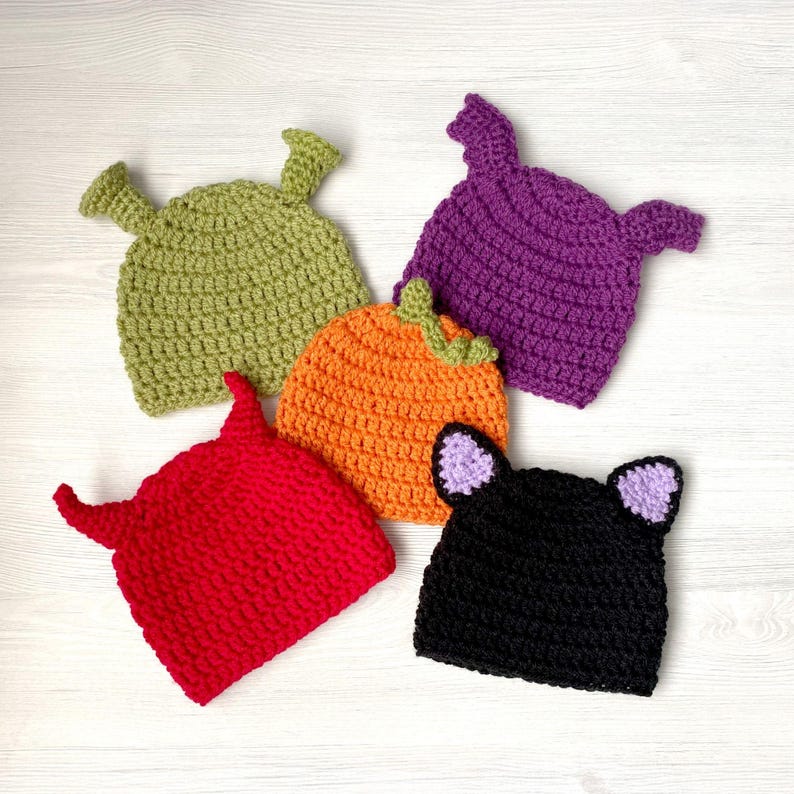 Shrek Hat Crochet Pattern for DIY Fancy Dress Costume Photo Prop Baby ...
