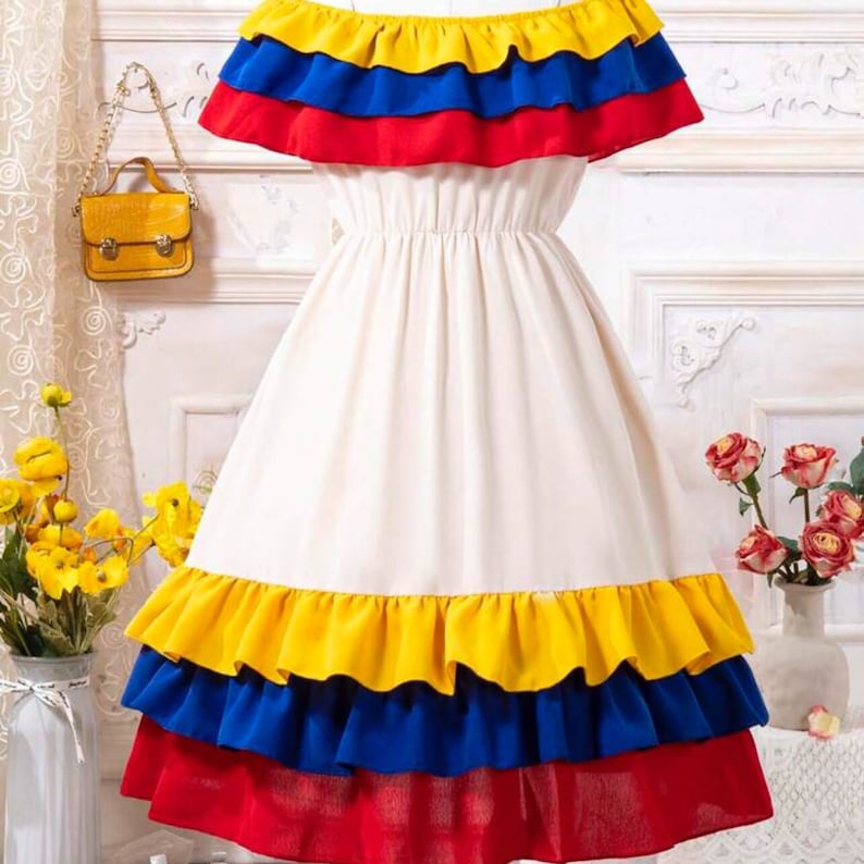 Venezuelan Dress Costume Folkloric Venezuela/colombian Dress /vestido ...