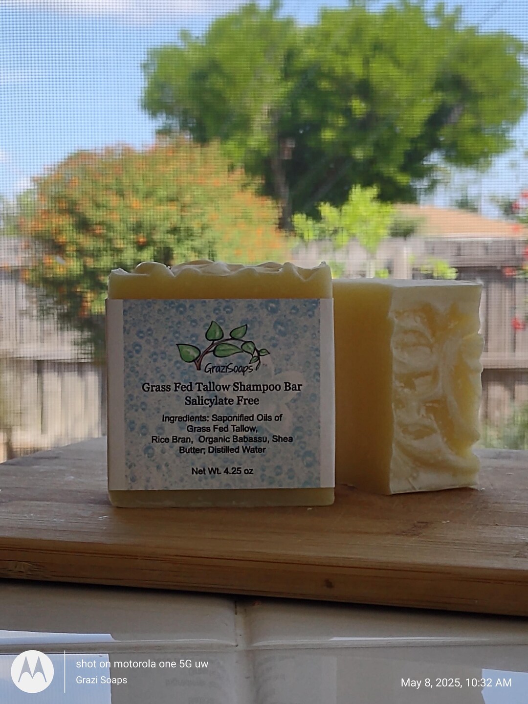 Salicylate Free Beef Tallow Shampoo Bar: Babassu & Shea Butter, Natural ...