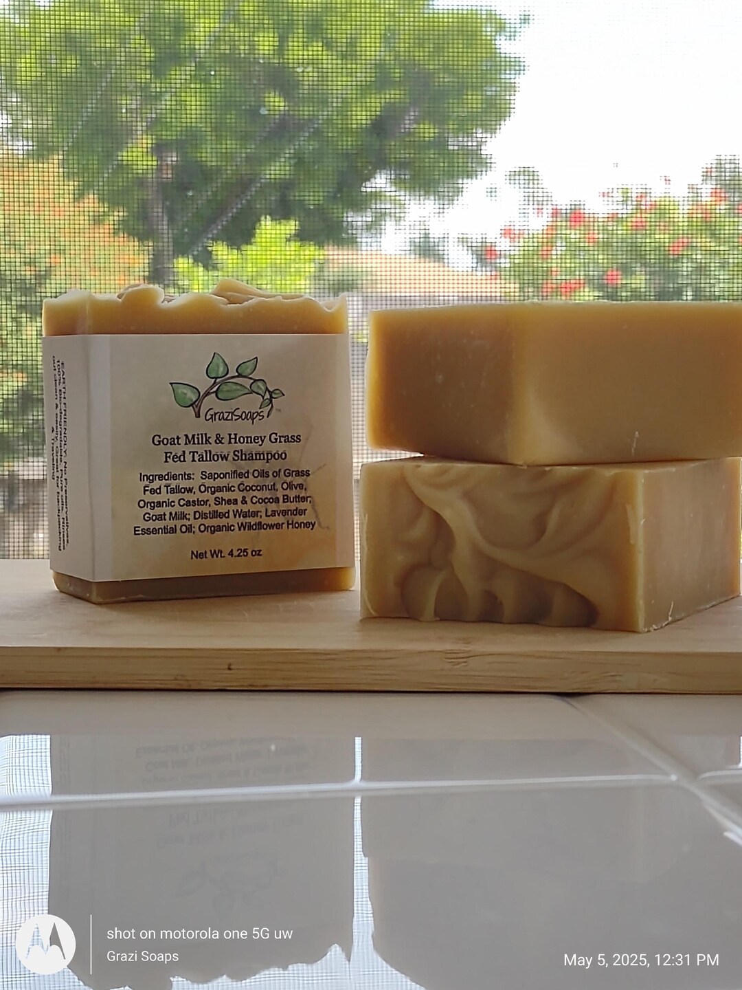 Grass Fed Beef Tallow Shampoo Bar: Goat Milk & Honey, Lavender, Palm ...