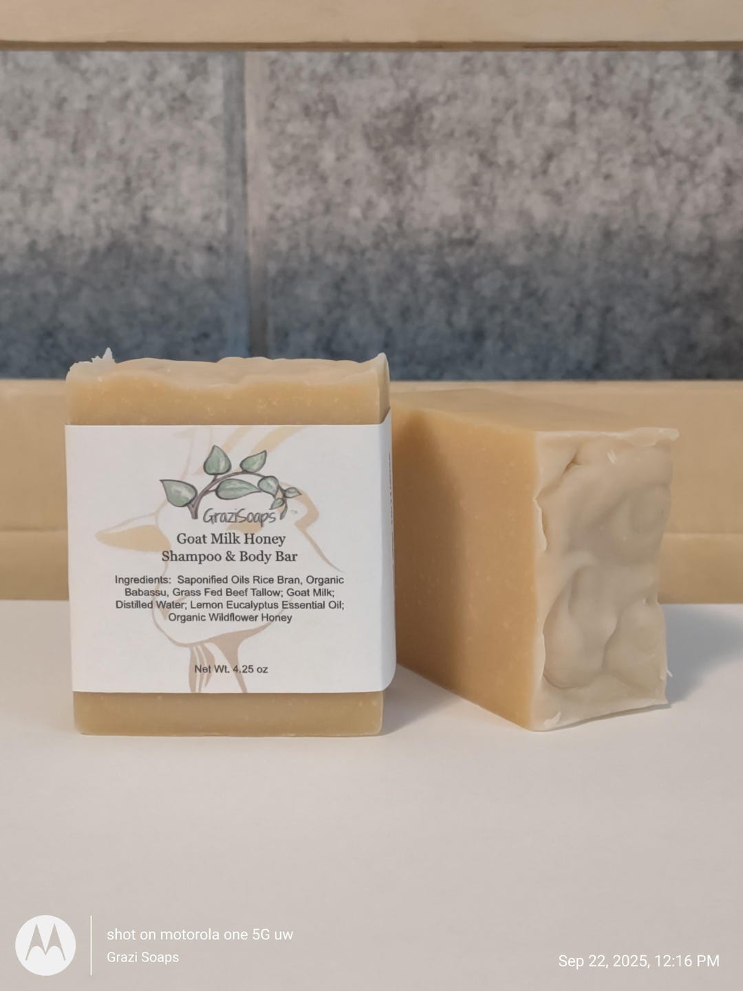 Grass Fed Beef Tallow Shampoo and Body Bar: Goat Milk & Honey, Lemon ...