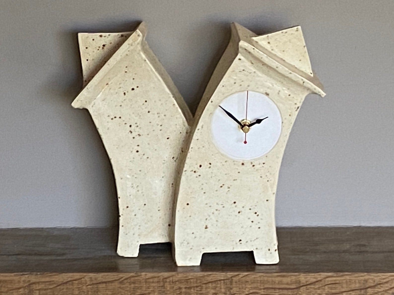 Double Clock Mantle Clock Table Clock Unique Clock | Etsy