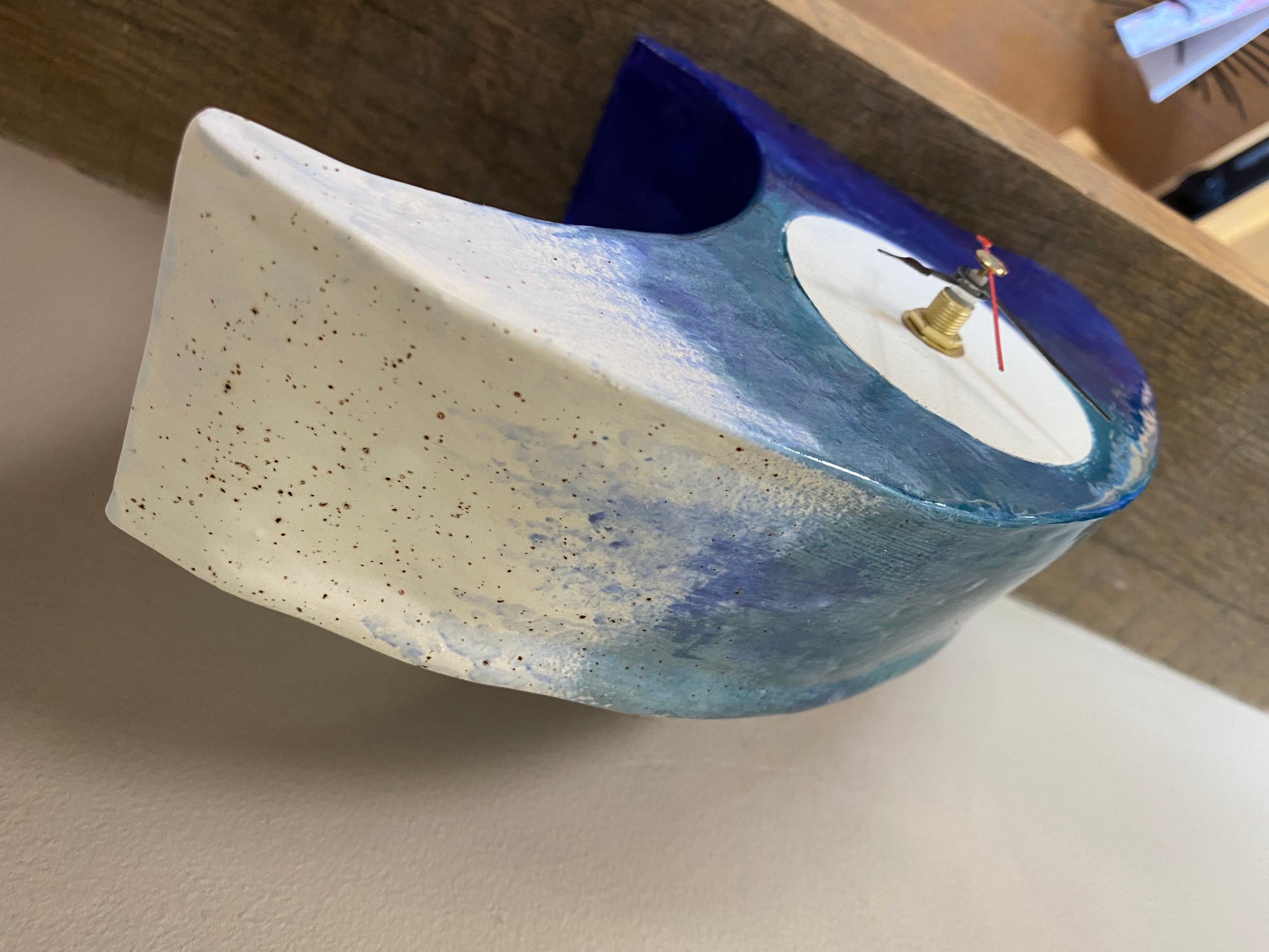 Tabletop Clock, Wave Handmade Ceramic Design - Etsy