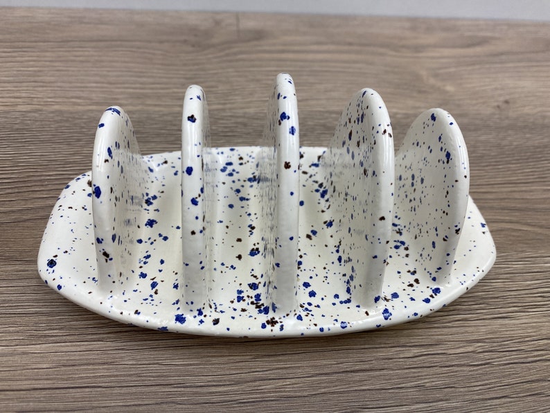Ceramic Toast Rack Speckled Blue Glaze | Etsy
