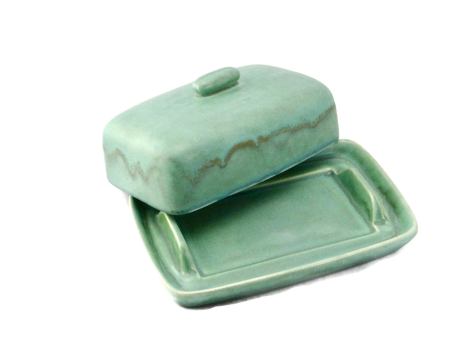 Handmade Butter Dish Cornish Copper Glaze - Etsy