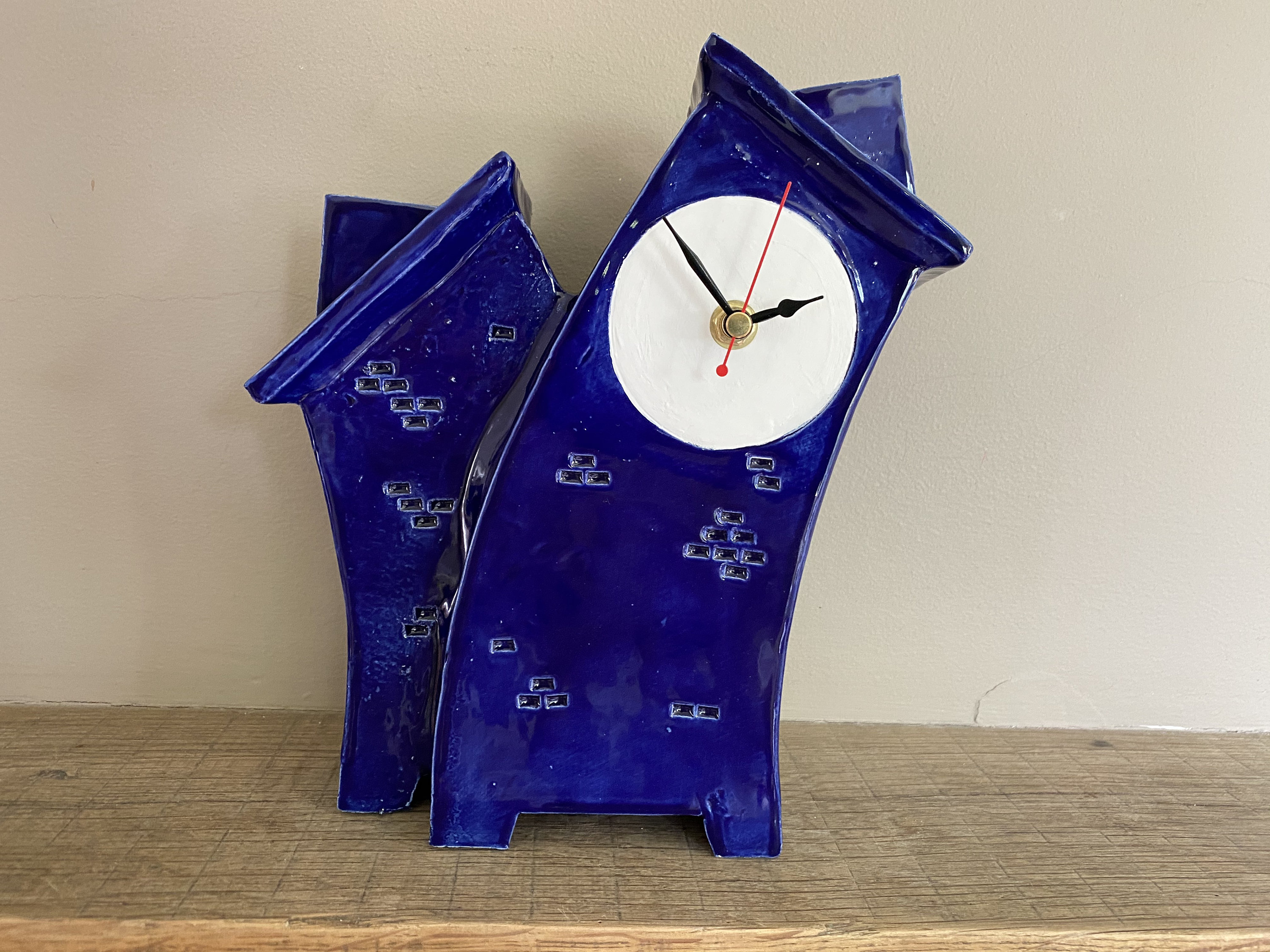 Ceramic Clock Tabletop Clock Shelf Clock Double Clock - Etsy UK