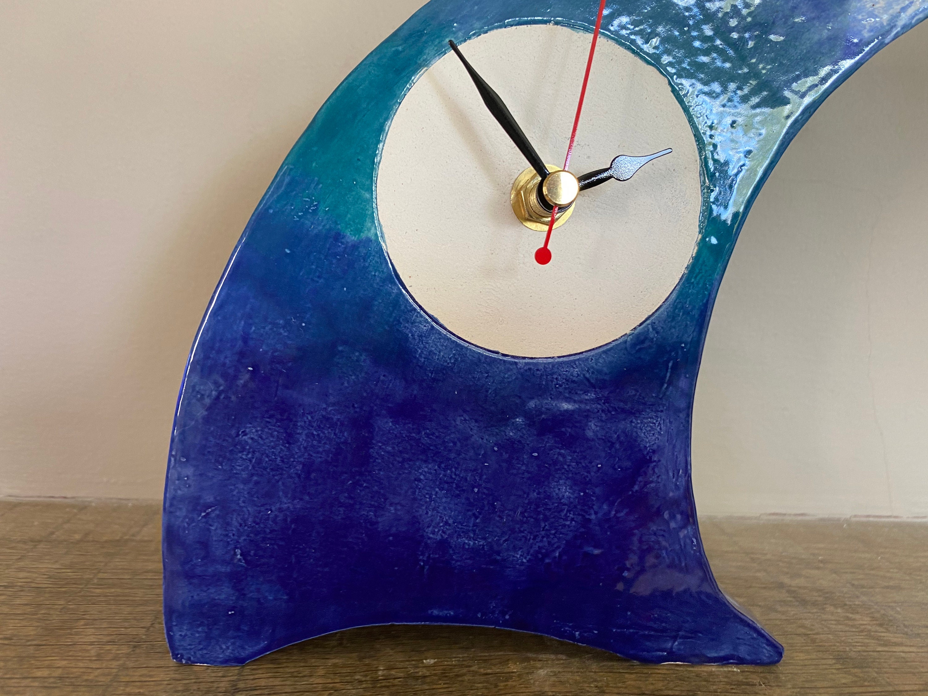 Tabletop Clock Wave Handmade Ceramic Design - Etsy