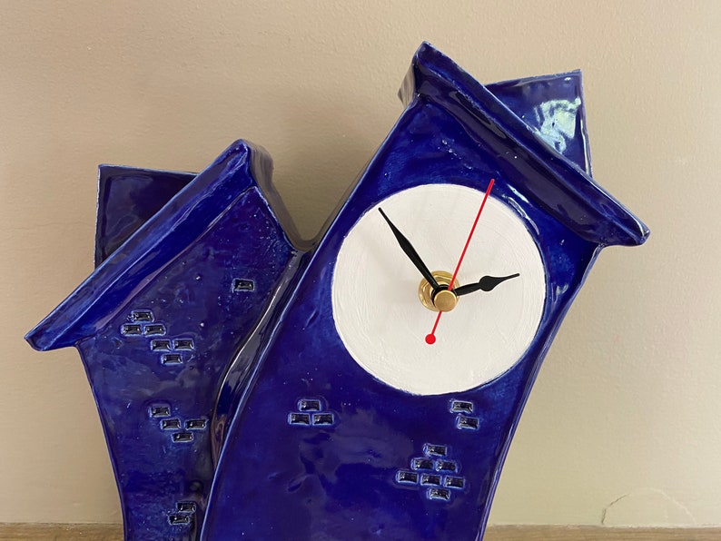 Ceramic Clock Tabletop Clock Shelf Clock Double Clock - Etsy UK
