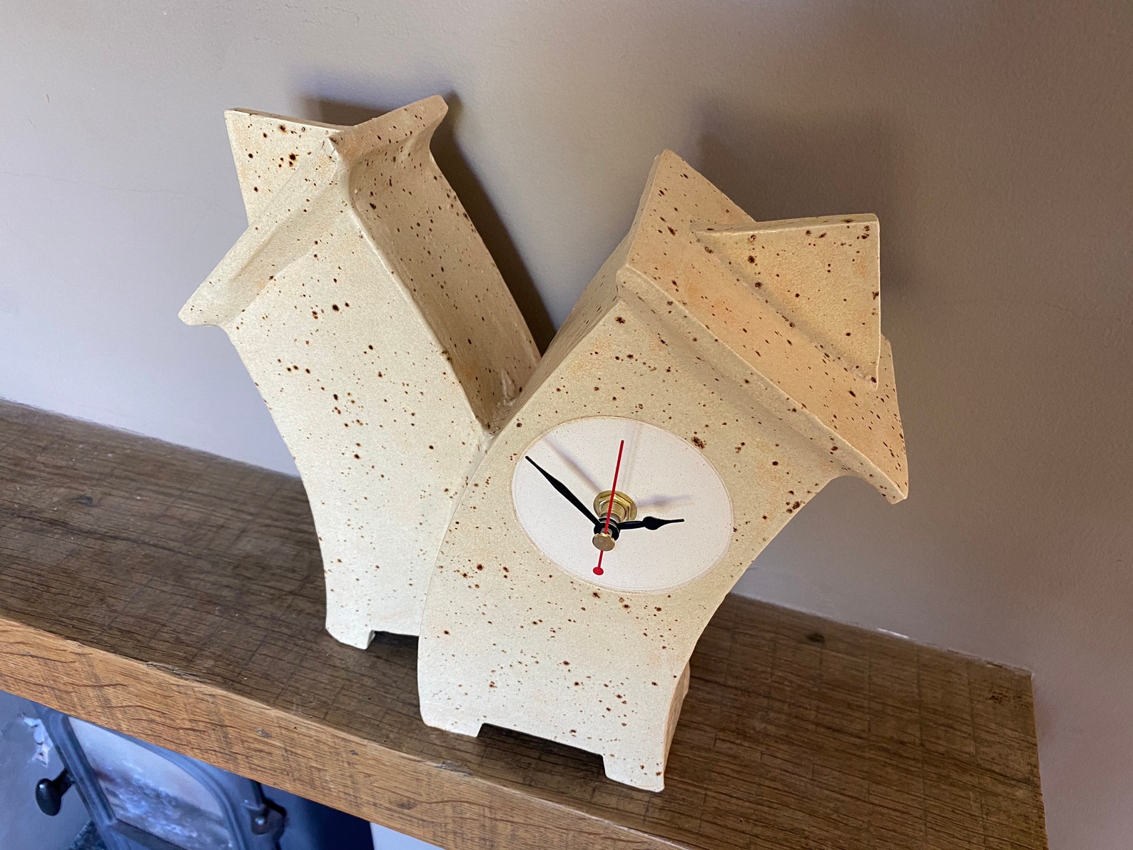 Double Clock Mantle Clock Table Clock Unique Clock | Etsy