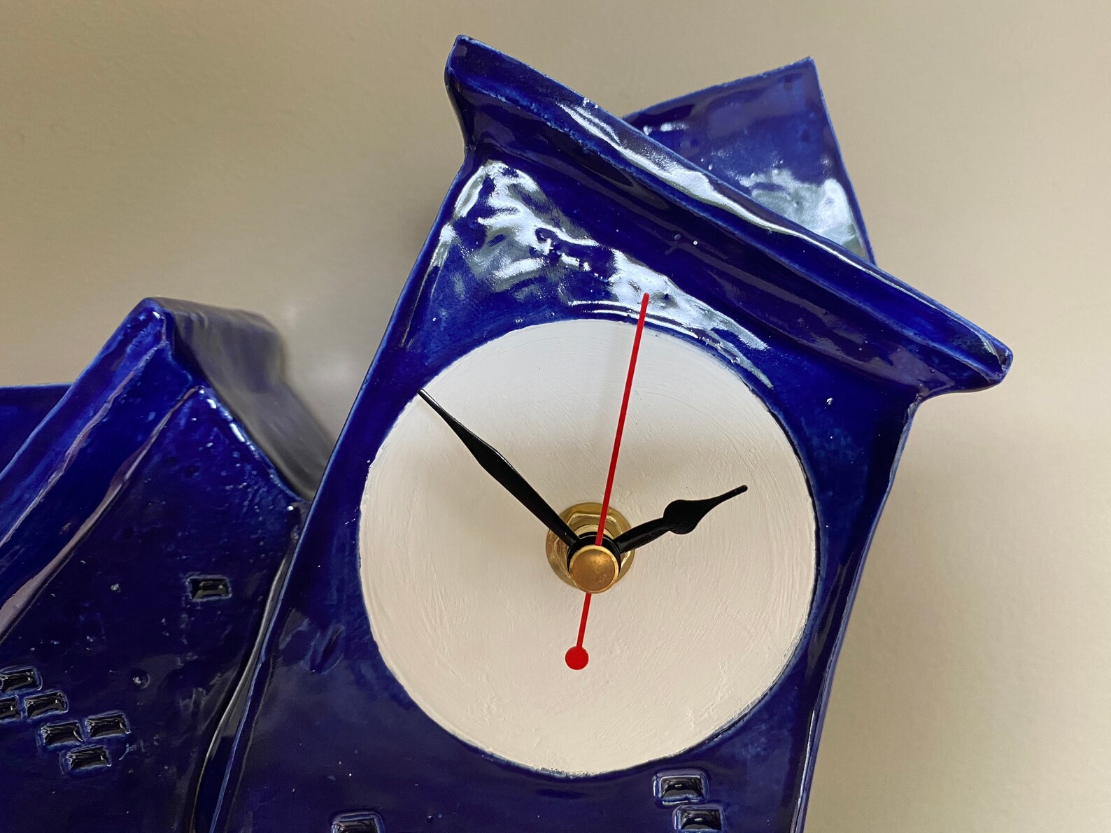 Ceramic Clock Tabletop Clock Shelf Clock Double Clock - Etsy UK