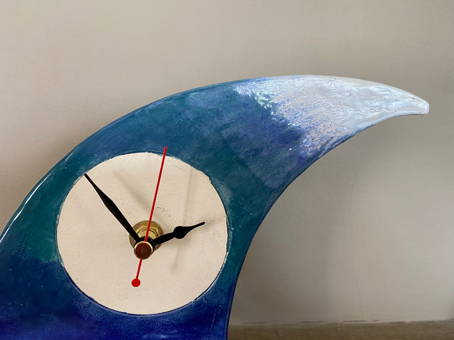 Tabletop Clock Wave Handmade Ceramic Design - Etsy