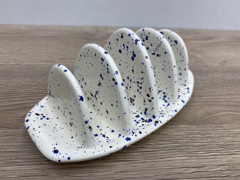 Ceramic Toast Rack Speckled Blue Glaze | Etsy