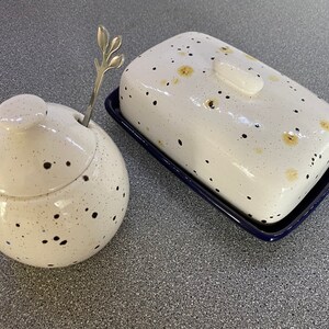 Butter Dish and Jam Pot With Spoon - Etsy
