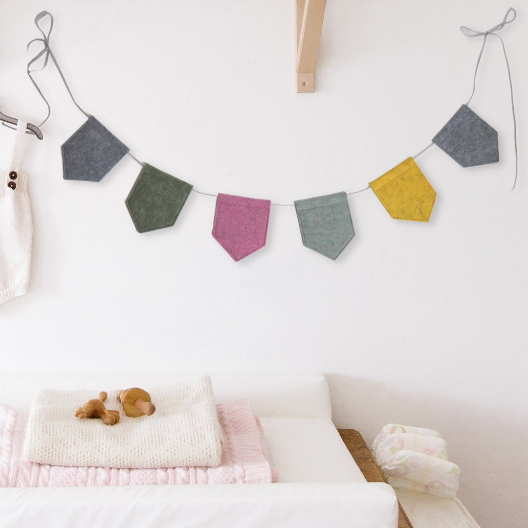 Pennant Chain Colors Customizable Beautiful Accessory for the Nursery ...