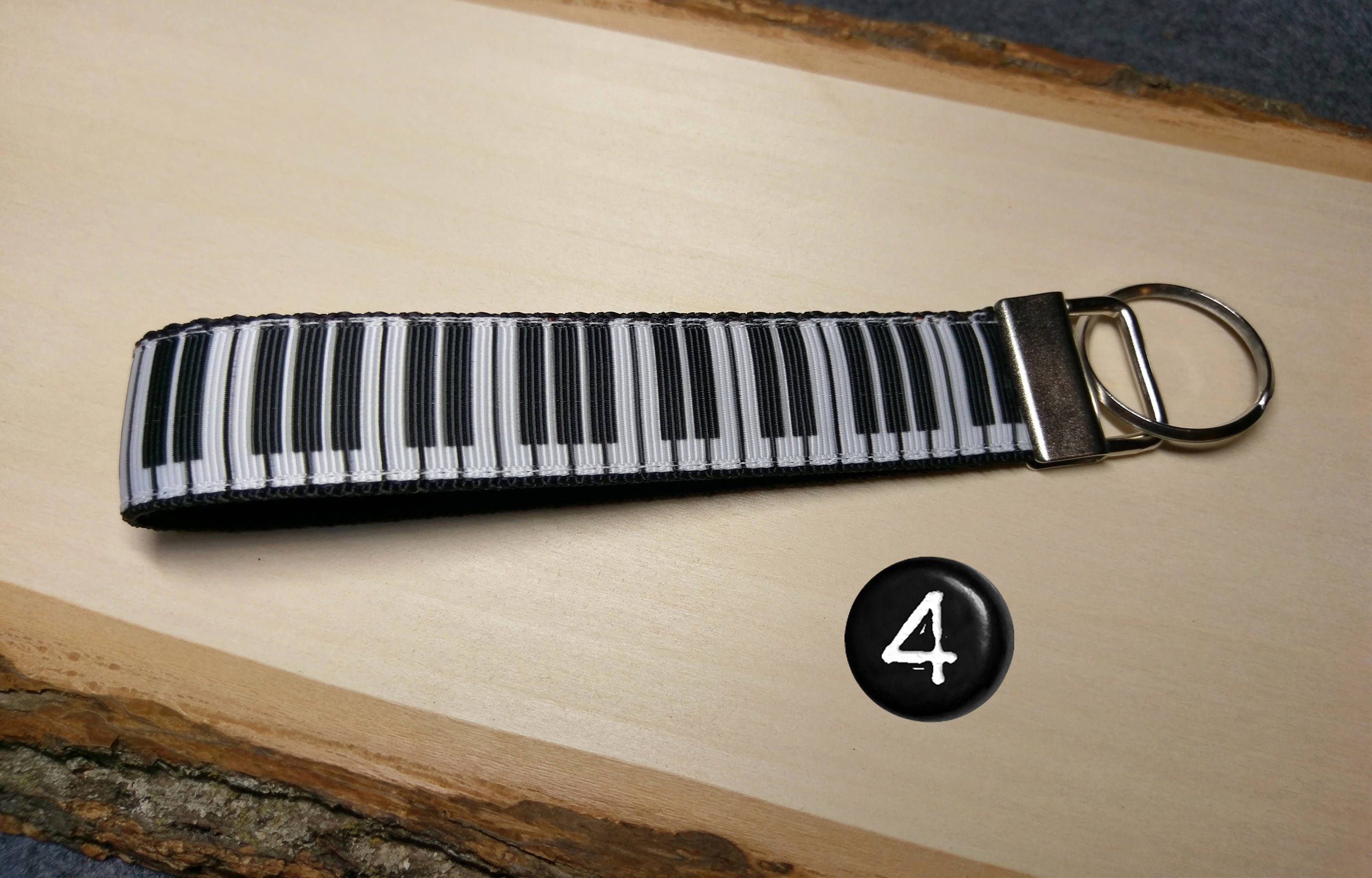Music Piano Band Keychain Wristlet Key Fob or Full Length | Etsy